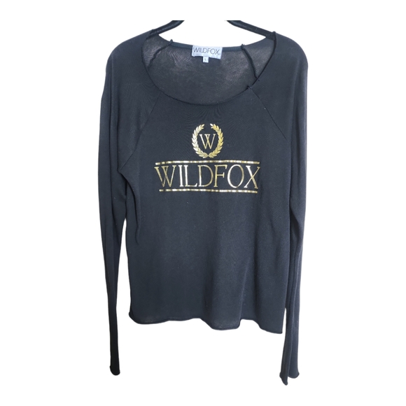 Wildfox | Tops | Wildfox Country Club Logo Pullover Blackgold | Poshmark